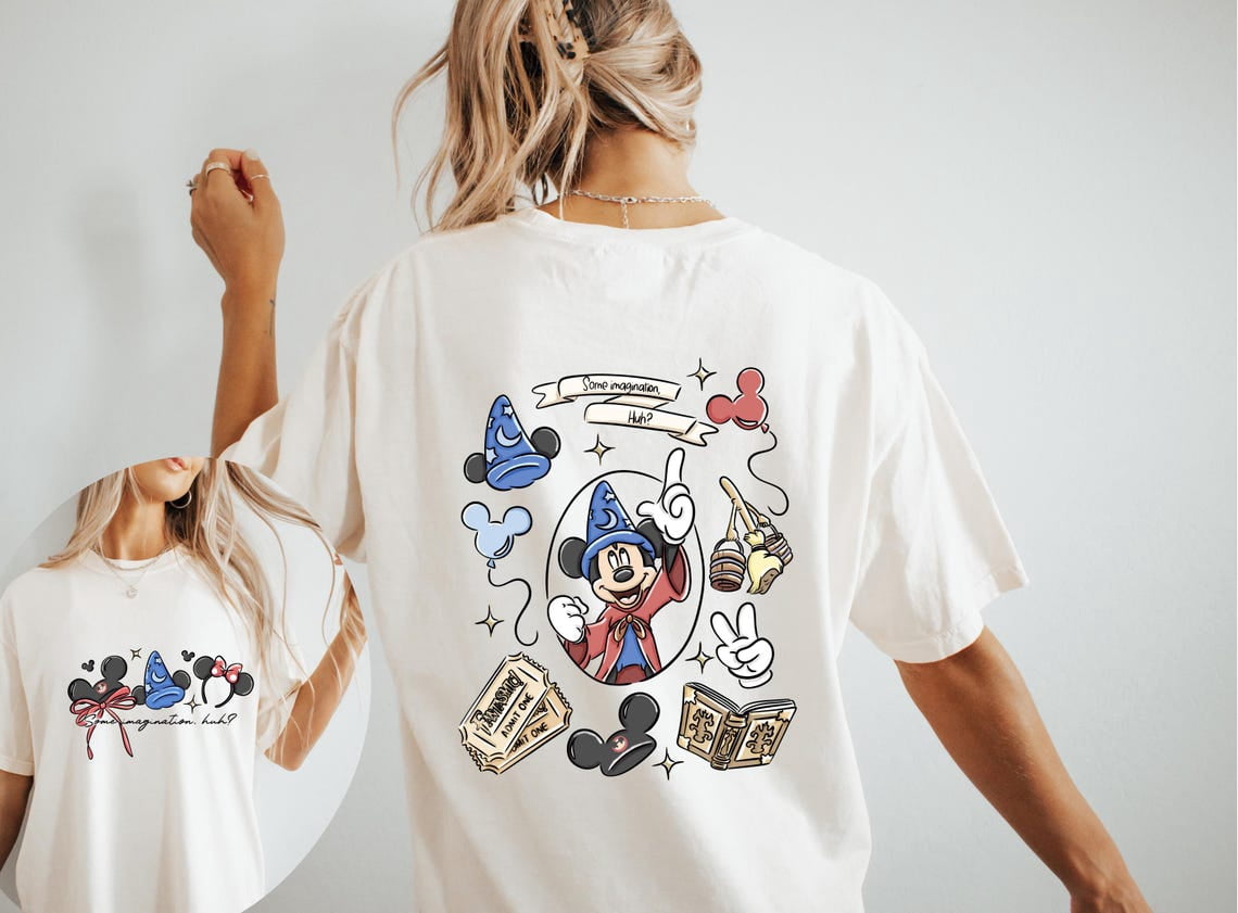 Coquette Bow Cartoon Mouse Sorcerer Some imagination huh Shirt, Classic ...