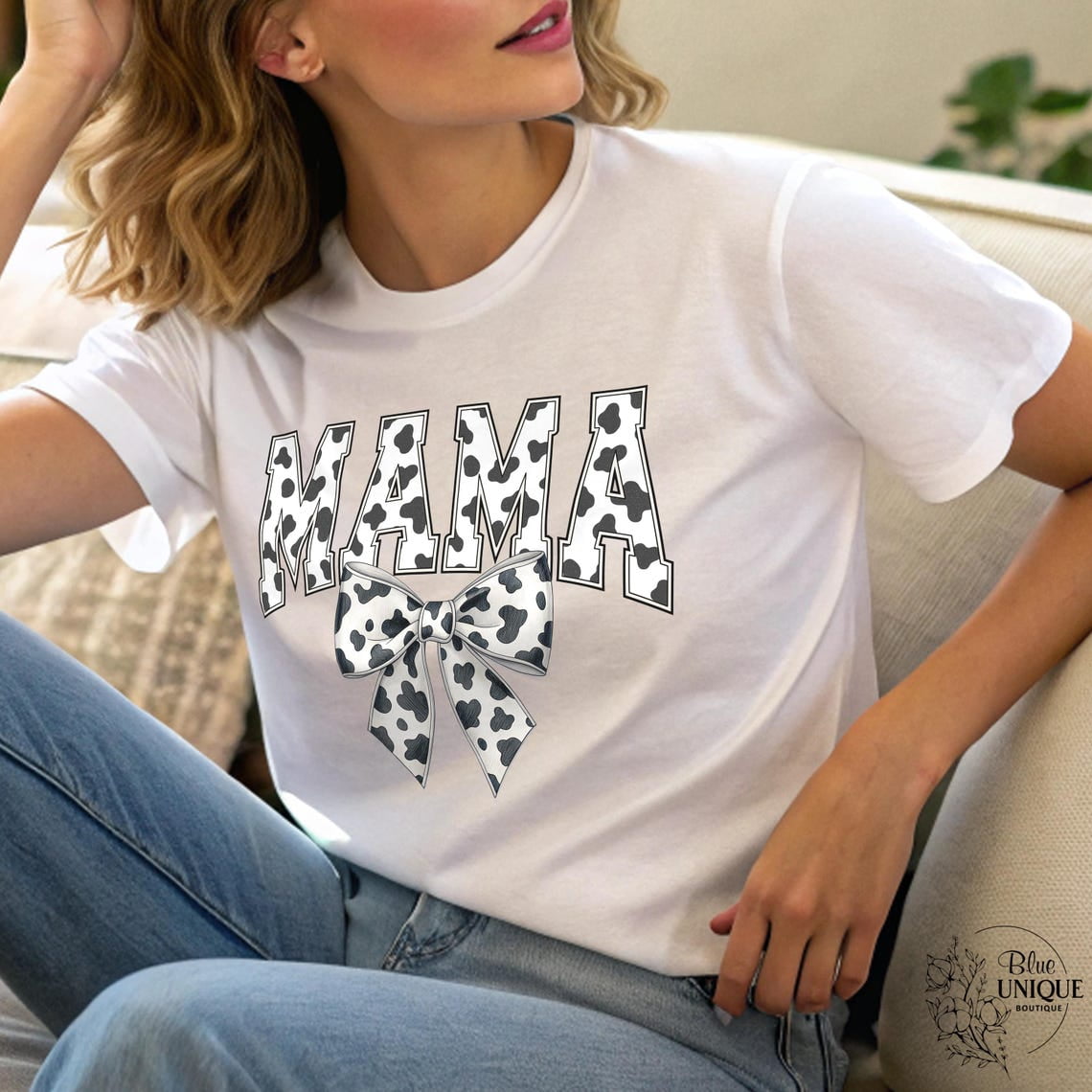 Coquette Bow Cow Mama Shirt, Farmer Mother Shirt, Cowhide Bow Mom Shirt ...