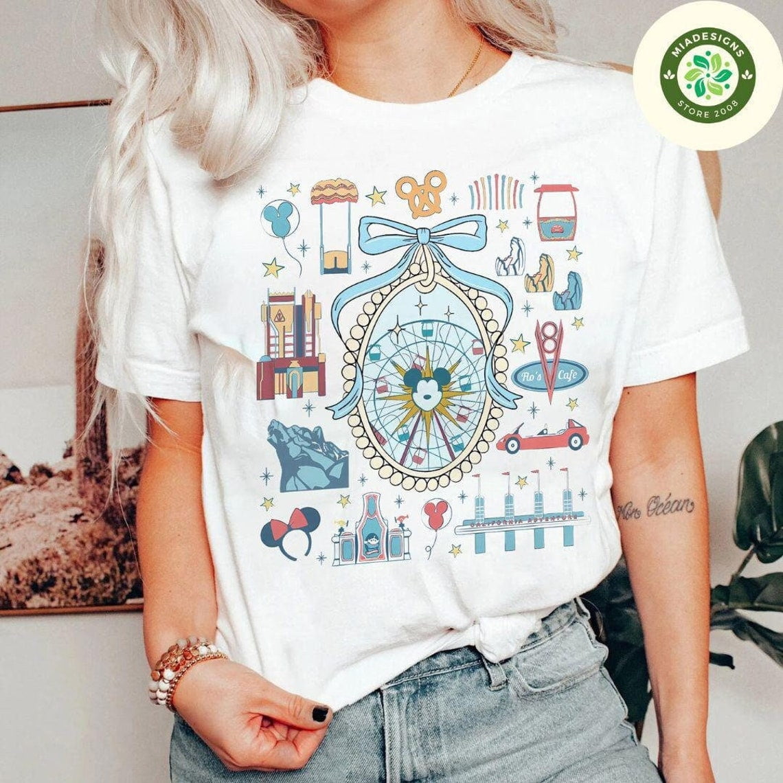 Coquette Bow Disney California Adventure Shirt, Disneyland Family ...