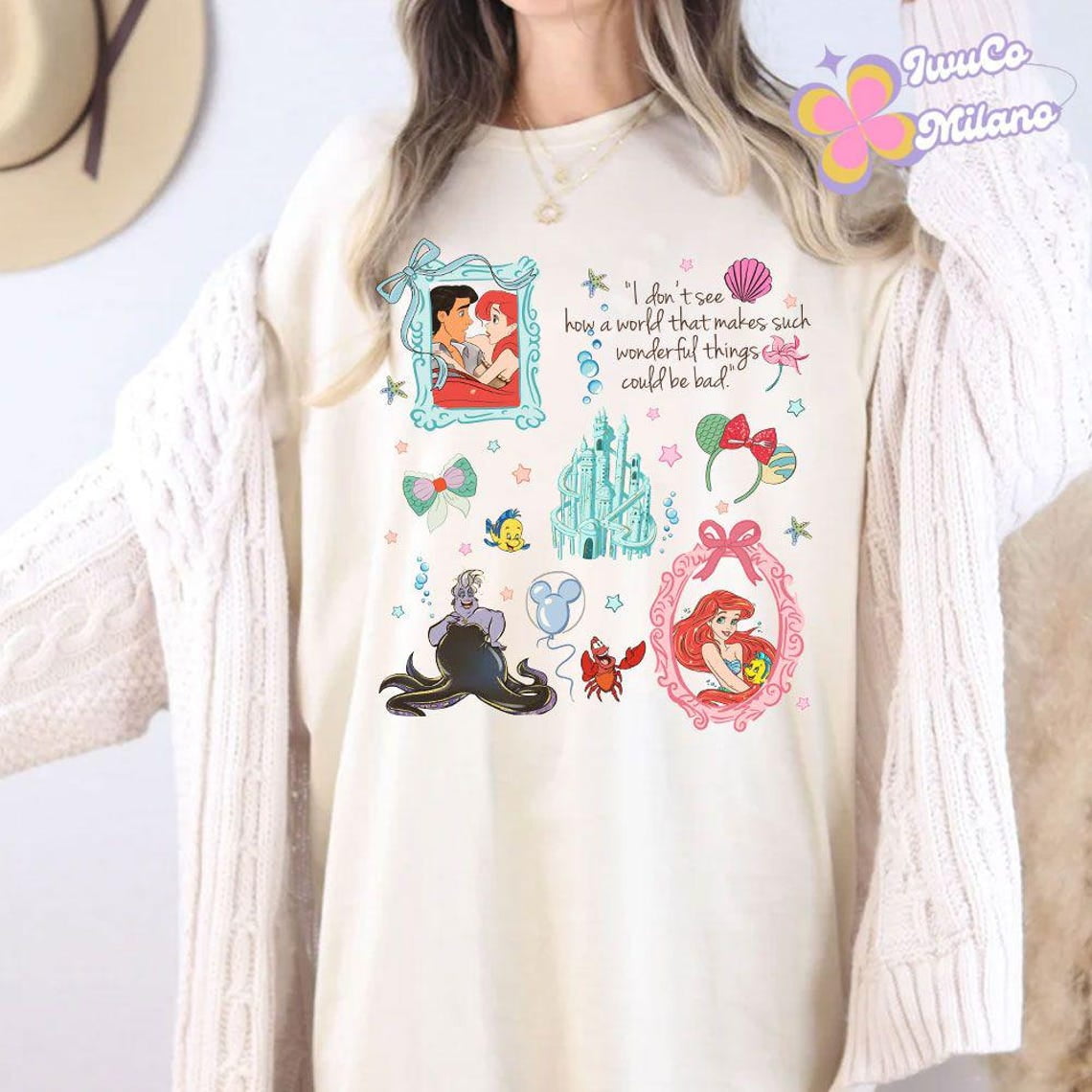 Coquette Bow Disney The Little Mermaid Princess Ariel Shirt, Disney ...