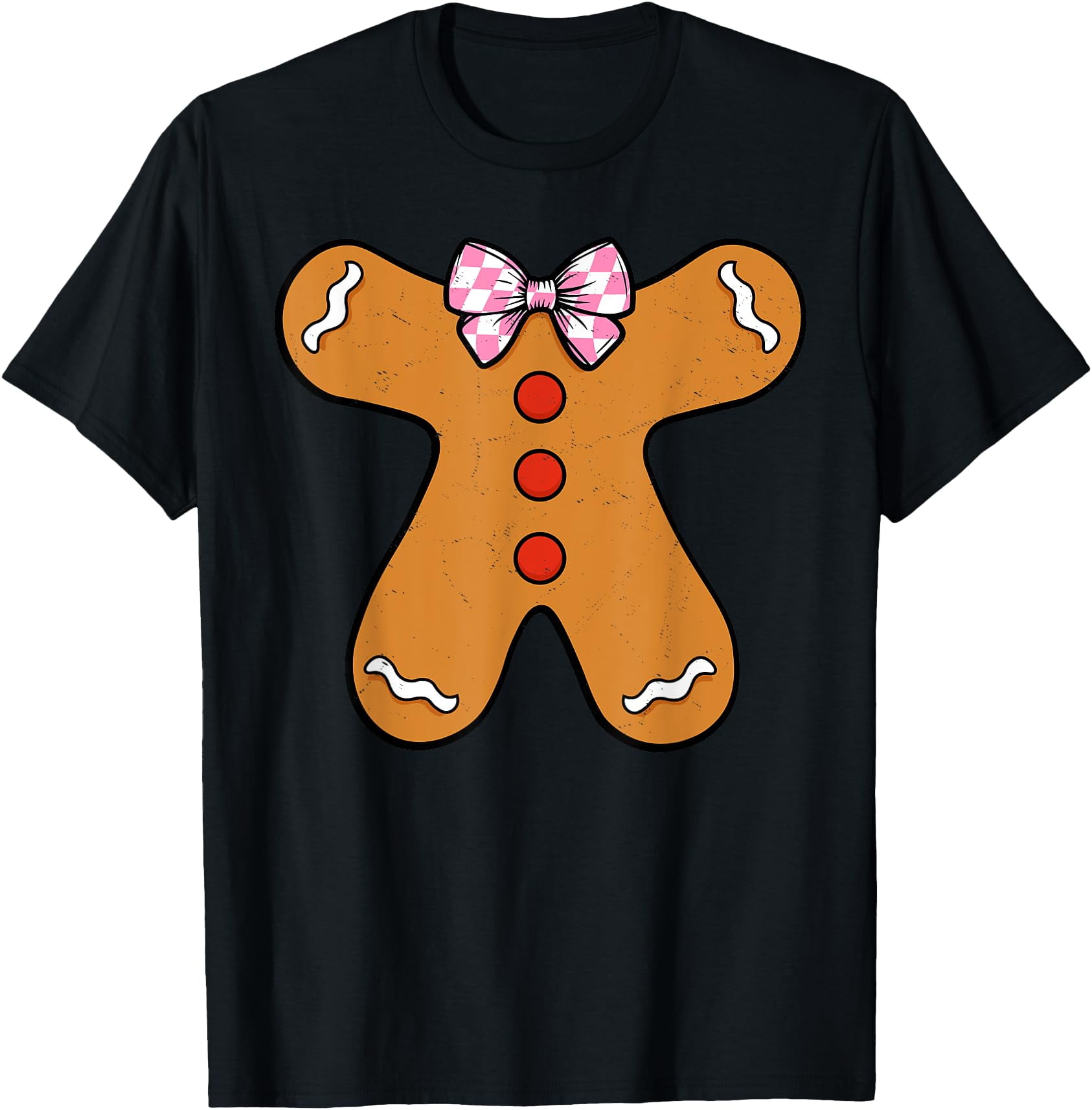 Coquette Bow Gingerbread Man Krismast T-Shirt - Walmart.com