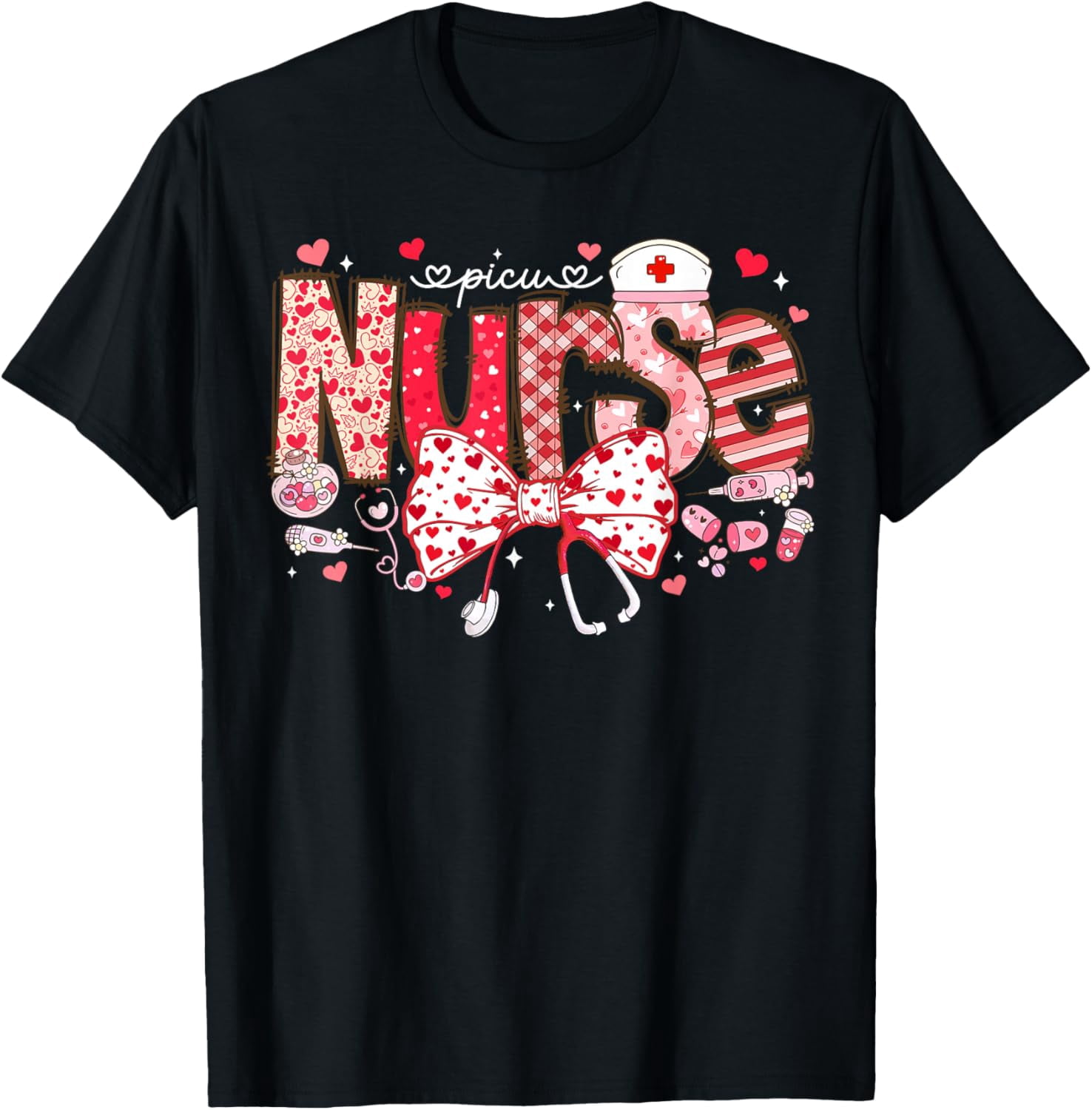 Coquette Bow Heart Love's Day Nursing Pat - Walmart.com