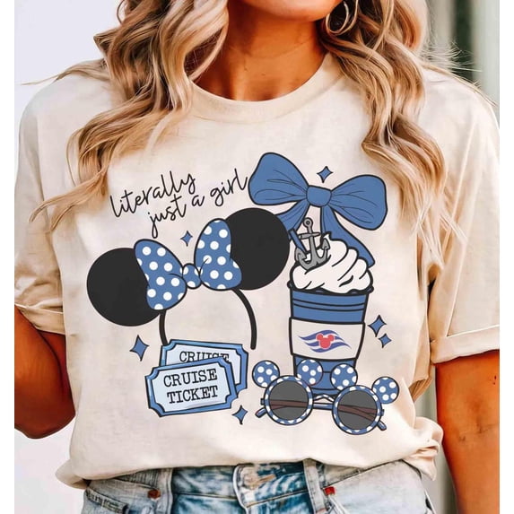 Coquette Bow Just a Minnie Girl Cruise Trip Shirt Cute Vacation Mouse ...