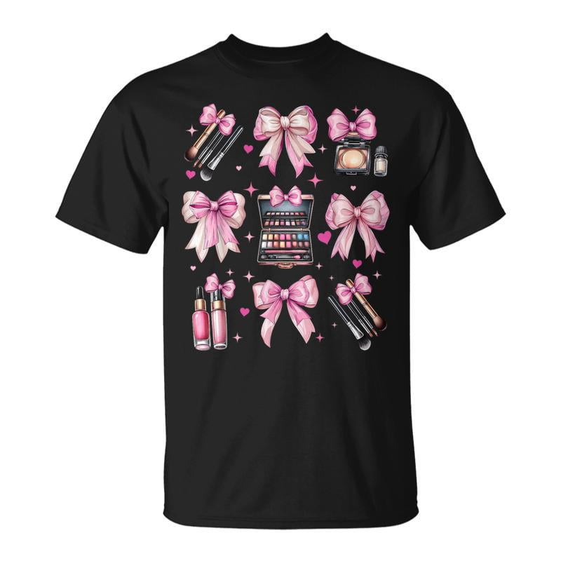 Coquette Bow Makeup Artist Mua Girl Mom Mama Mothers Day TShirt ...