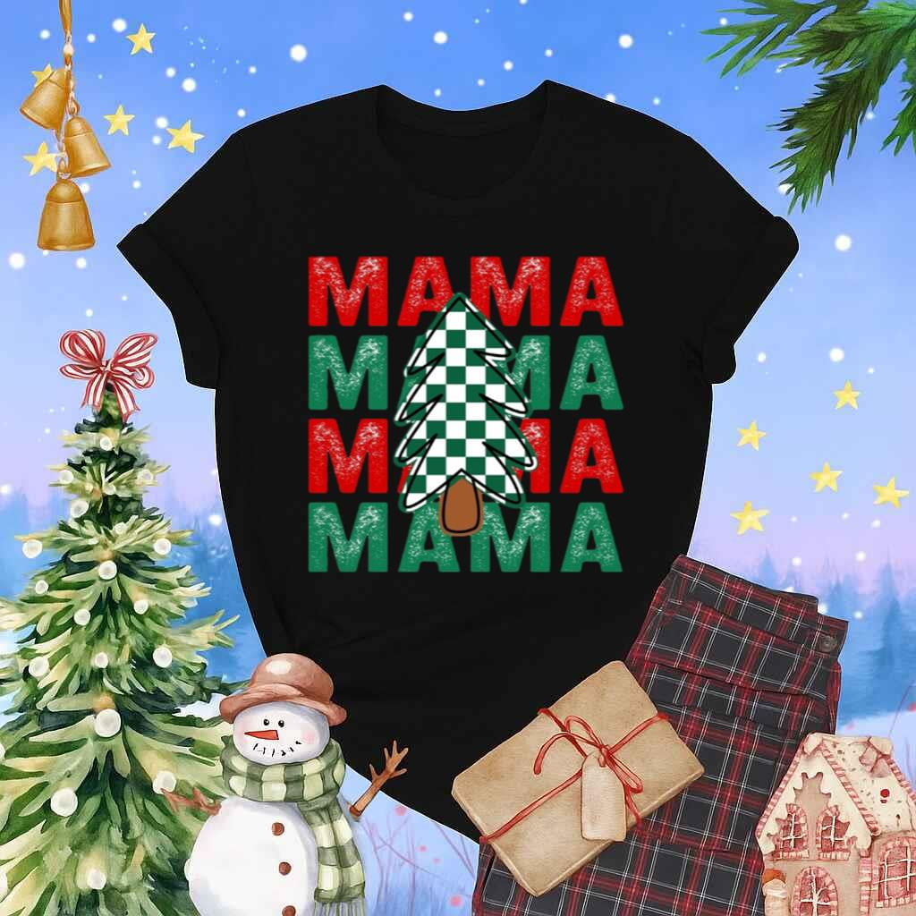 Coquette Bow Mama Claus Retro Christmas Holiday Unisex T Shirt up to ...