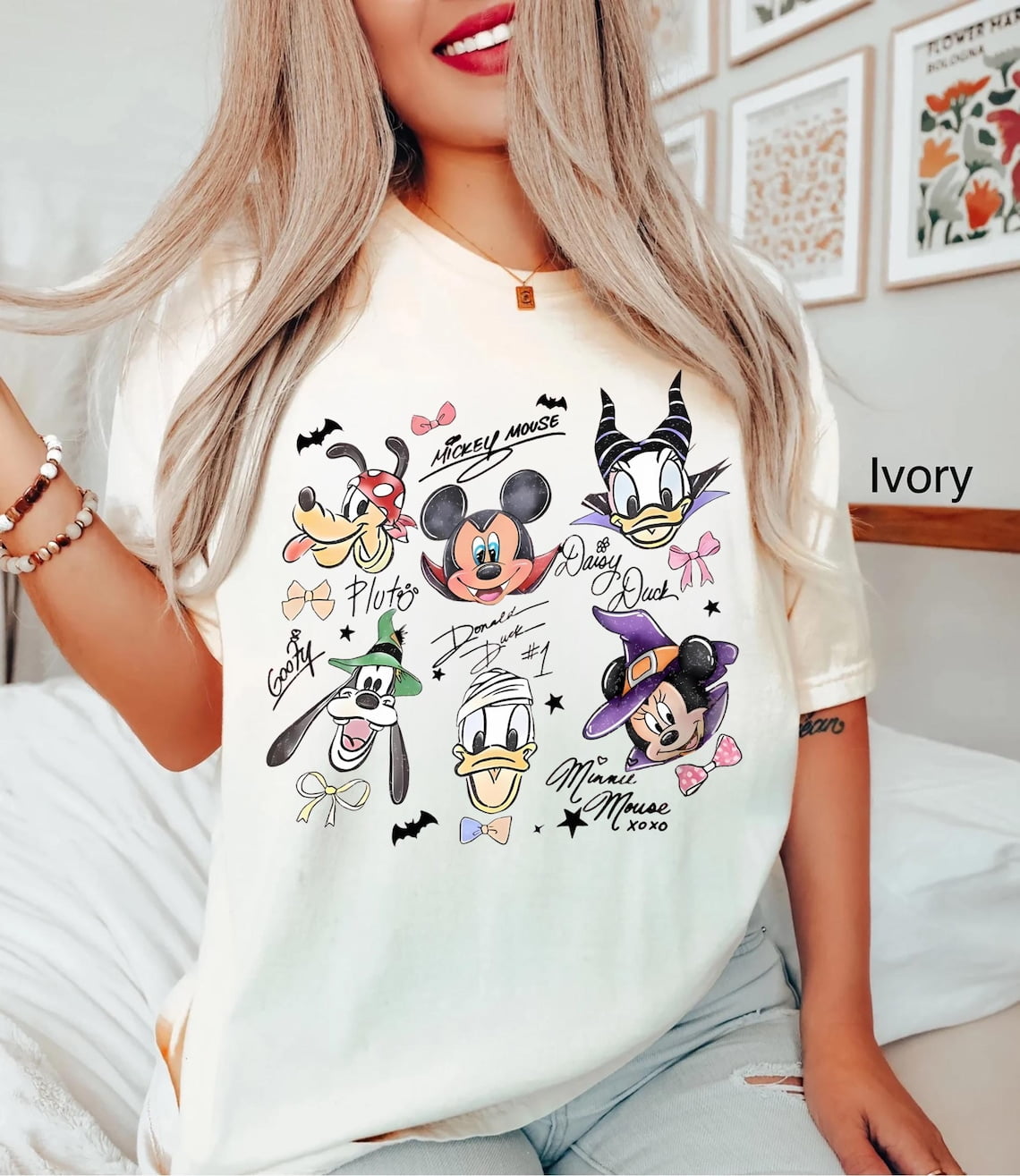 Coquette Bow Mickey & Friends Costume Party Sign Shirt, Retro Disney ...