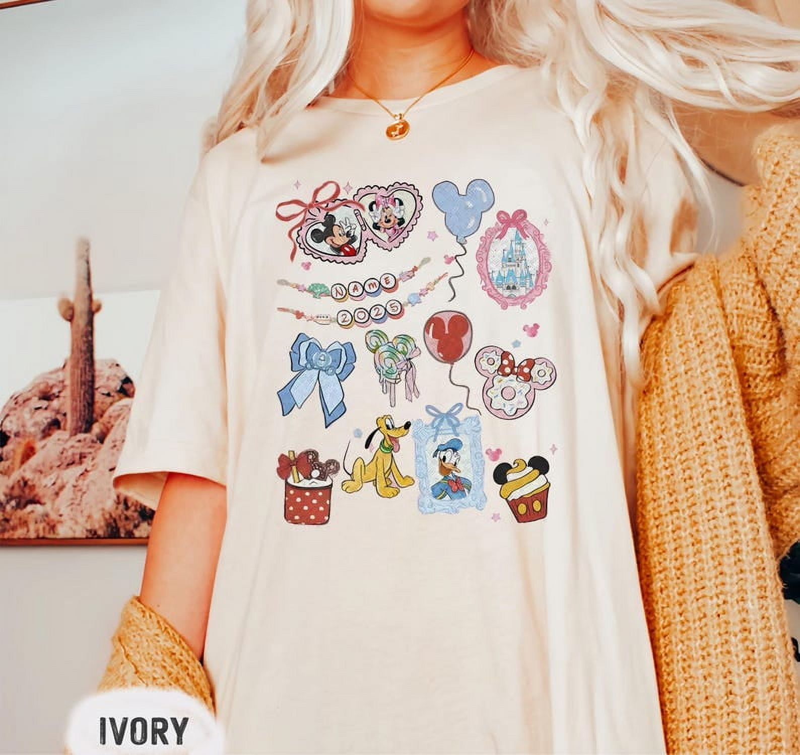 Coquette Bow Mickey & friends Comfort Color Shirt, Coquette Bows Disney ...