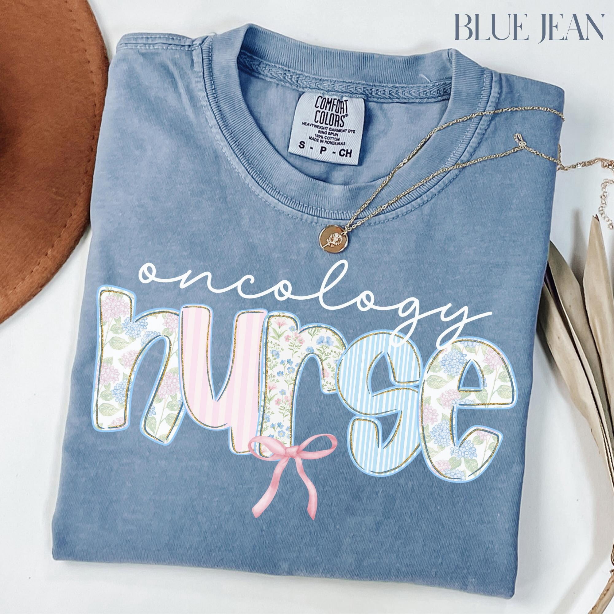 Coquette Bow Oncology Nurse Shirt - Walmart.com