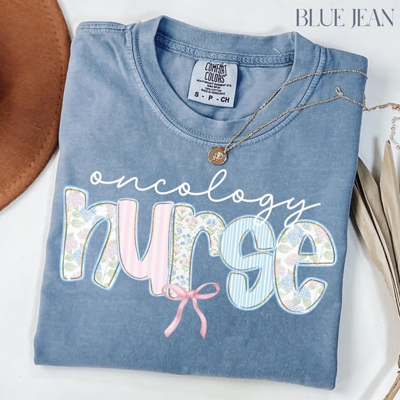 Coquette Bow Oncology Nurse Shirt - Walmart.com