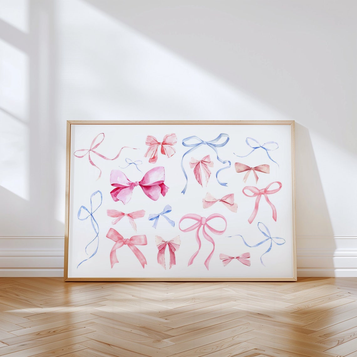 Coquette Bow Poster Pink Trendy Cute Girly Poster Wall Art Preppy Bows ...