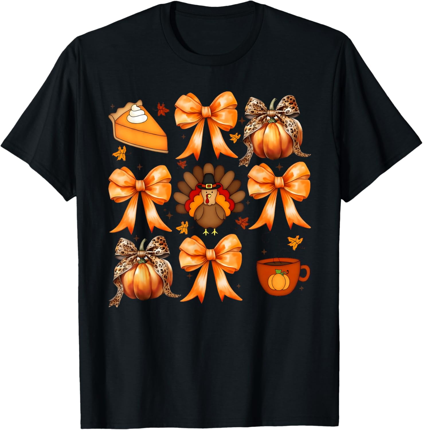 Coquette Bow Pumpkin Pie Turkey Thanksgiving Kat - Walmart.com