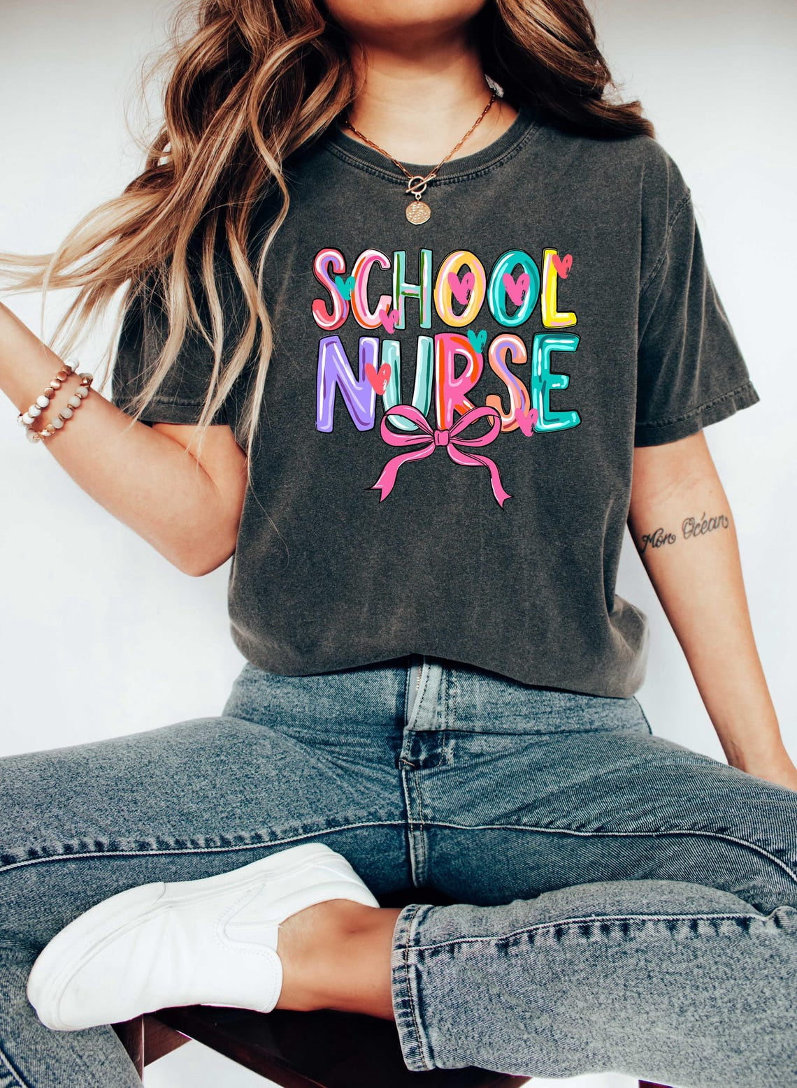 Coquette Bow School Nurse Shirt, Back To School Shirt, School Nurse Tee ...
