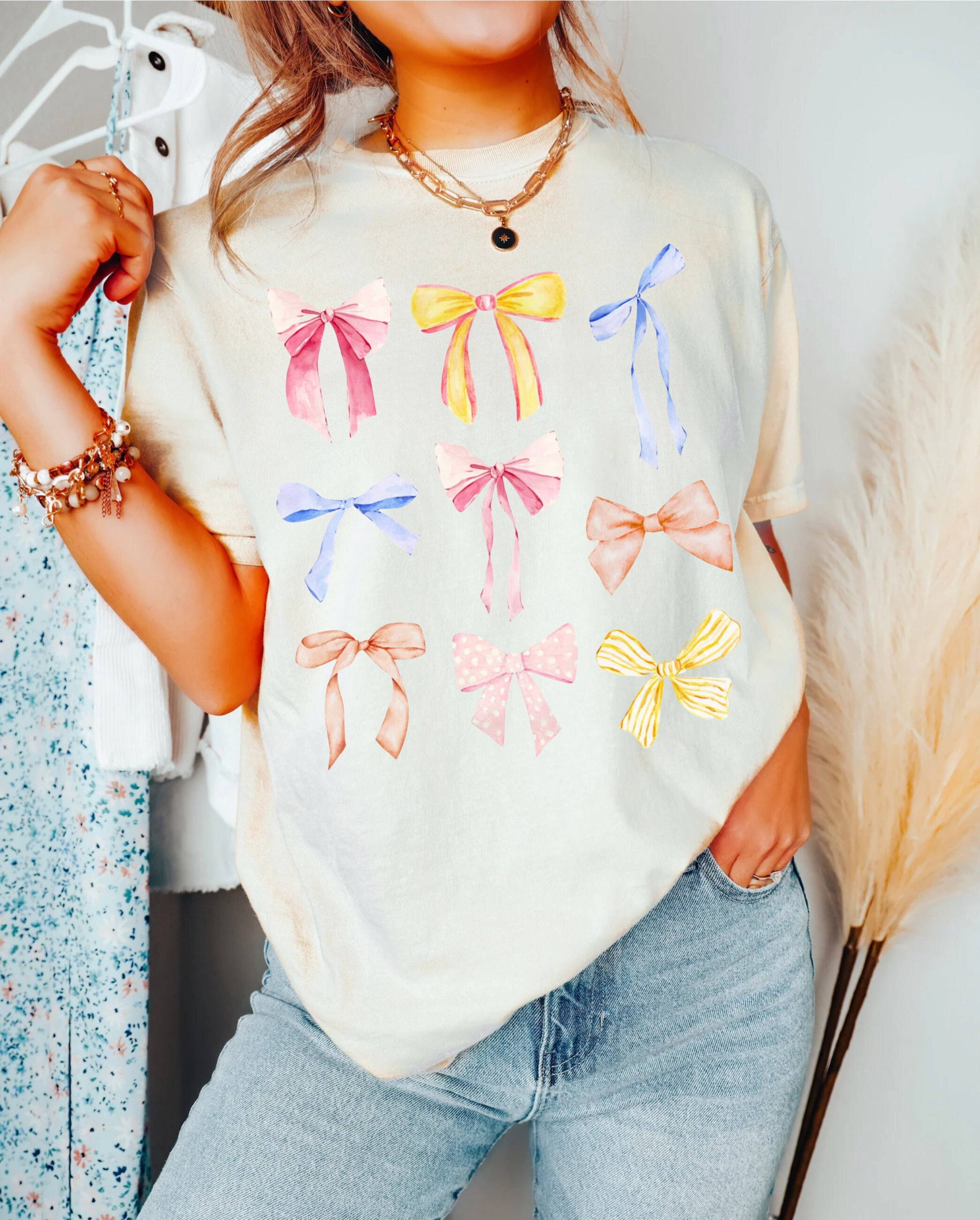 Coquette Bow Shirt Coquette Aesthetic Soft Girl Era Pink Bow Ribbon ...