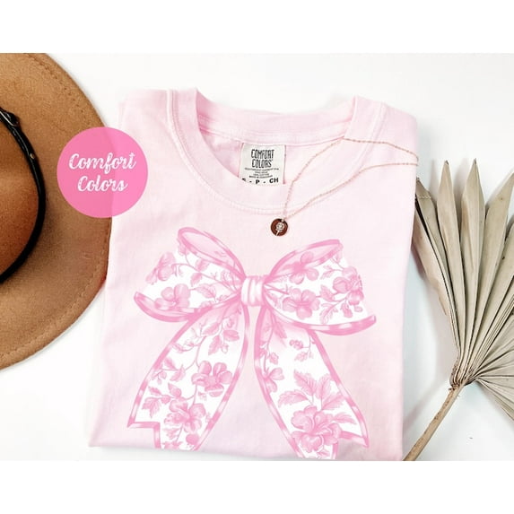 Coquette Bow Shirt, Coquette Bow Toile Shirt Women, Coquette Shirt ...