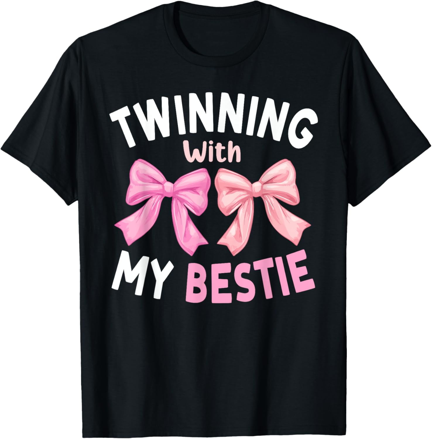 Coquette Bow Twinning With My Bestie Outfit Girls - Walmart.com