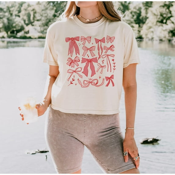 Coquette , Bows CroppedTee, Coquette s, Valentines Day, Bow Cropped Tee ...