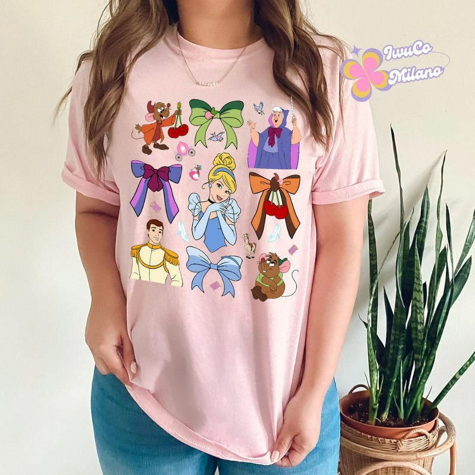 Coquette Bows Disney Princess Shirt, Cinderella Ariel Belle Disney Girl Trip Shirt, Coquette ...