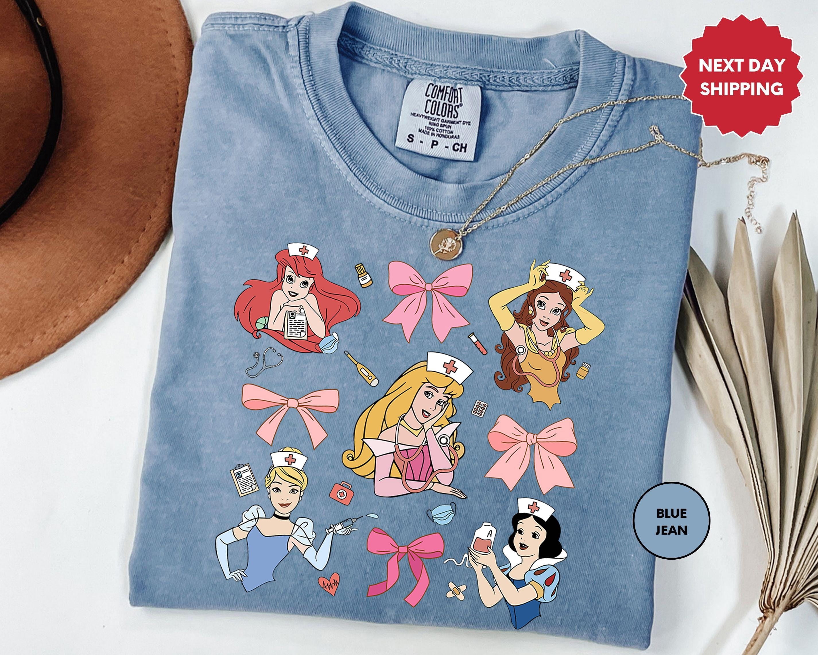 Coquette Bows Disney Princesses Nurse T-shirt, Nursing School Gift ...
