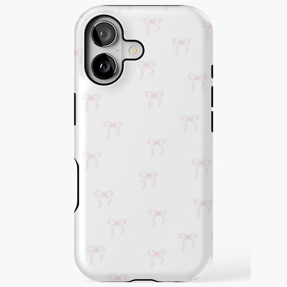 Coquette Bows Pattern Cute Art Phone Case with iPhone 17 to 11 Pro Max ...