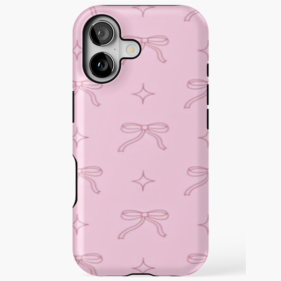 Coquette Bows Sparkles Pattern Phone Case with iPhone 17 to 11 Pro Max ...