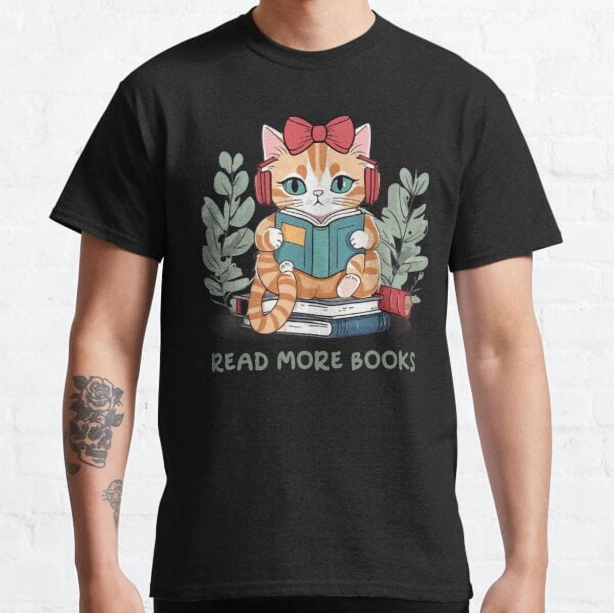 Coquette Cat Read More Books Classic T-shirt - Walmart.com