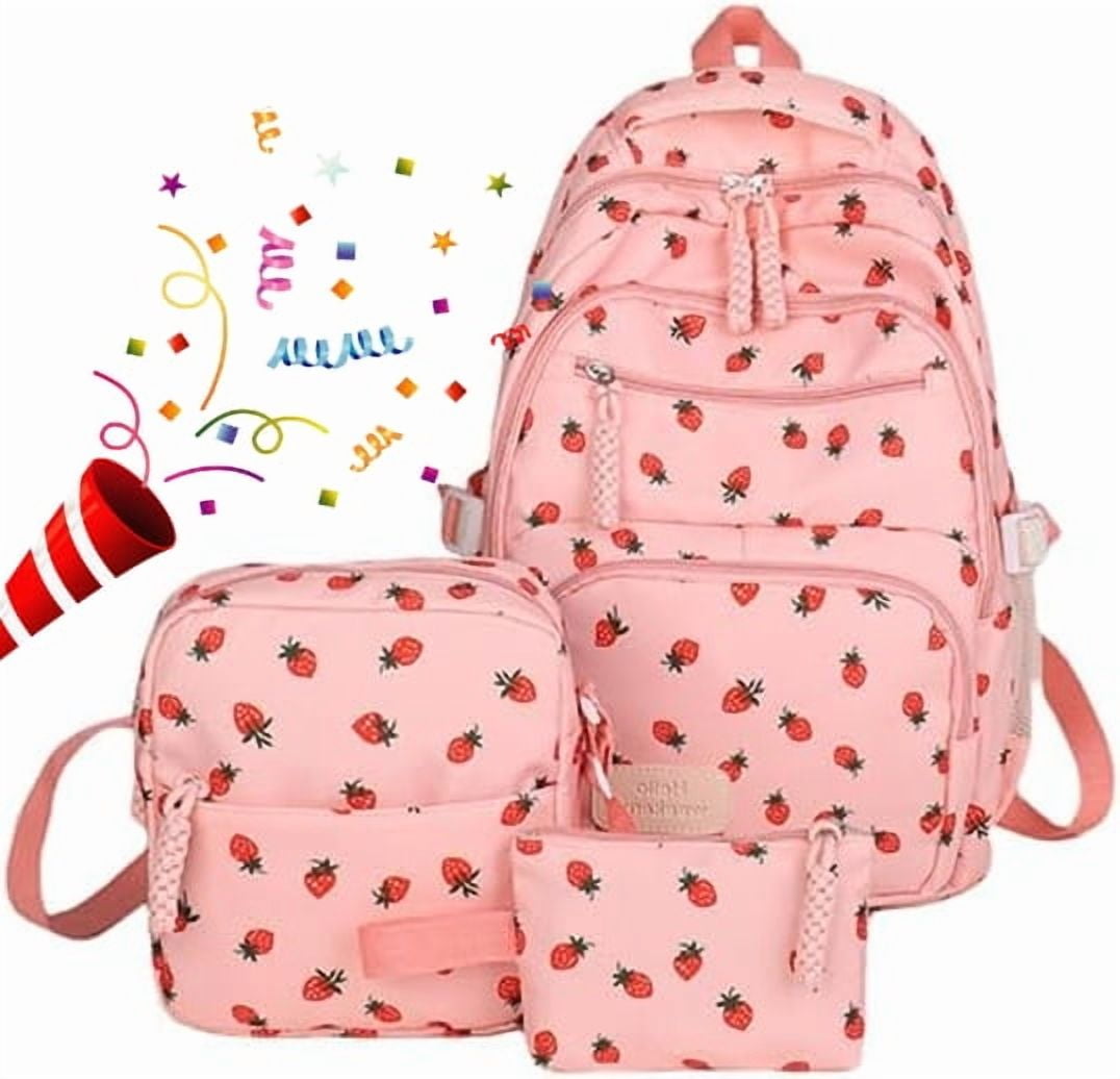 Coquette Cherry Backpack - Cute Kawaii Backpack Set Aesthetic Daypack ...