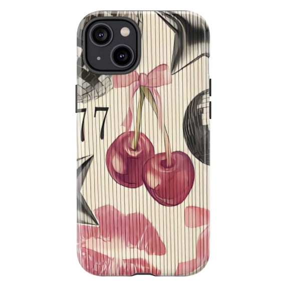 Coquette Cherry Phone Case, Disco Ball Bow 777 Lips iPhone Cover for ...