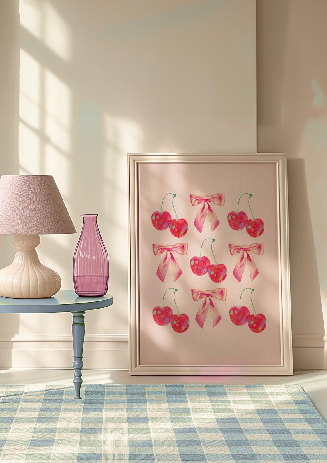 Coquette Cherry Wall Art, Dopamine Decor, Cherry Wall Art, Coquette ...
