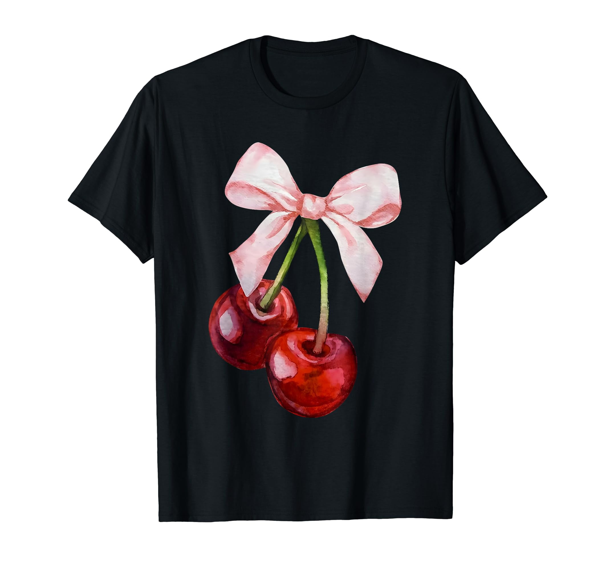 Coquette Cherry and Bows Kawaii Cherry Aesthetic Trendy T-Shirt ...