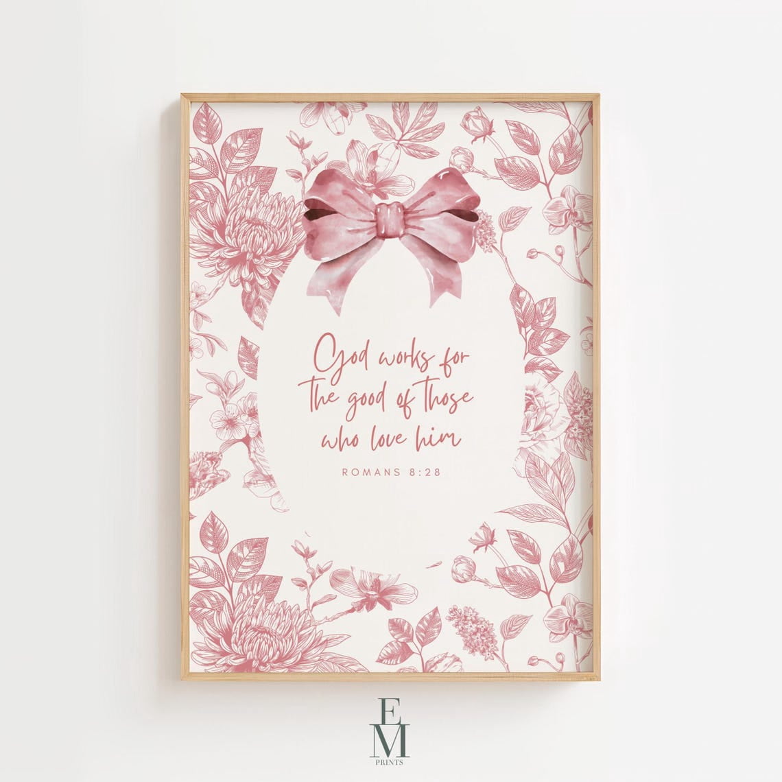 Coquette Christian Artwork, God Works For The Good, Romans 8:28 ...