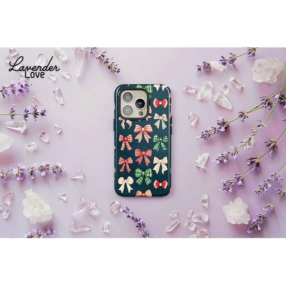Coquette Christmas Bow Case Compatible with iPhone 11 through 17 Pro ...