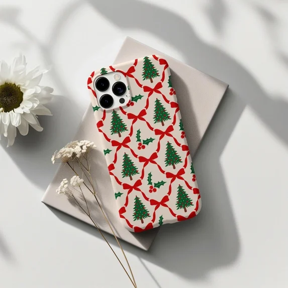Coquette Christmas Bow Protective Case for iPhone 11 12 13 14 15 16 17 Pro Max - Walmart.com