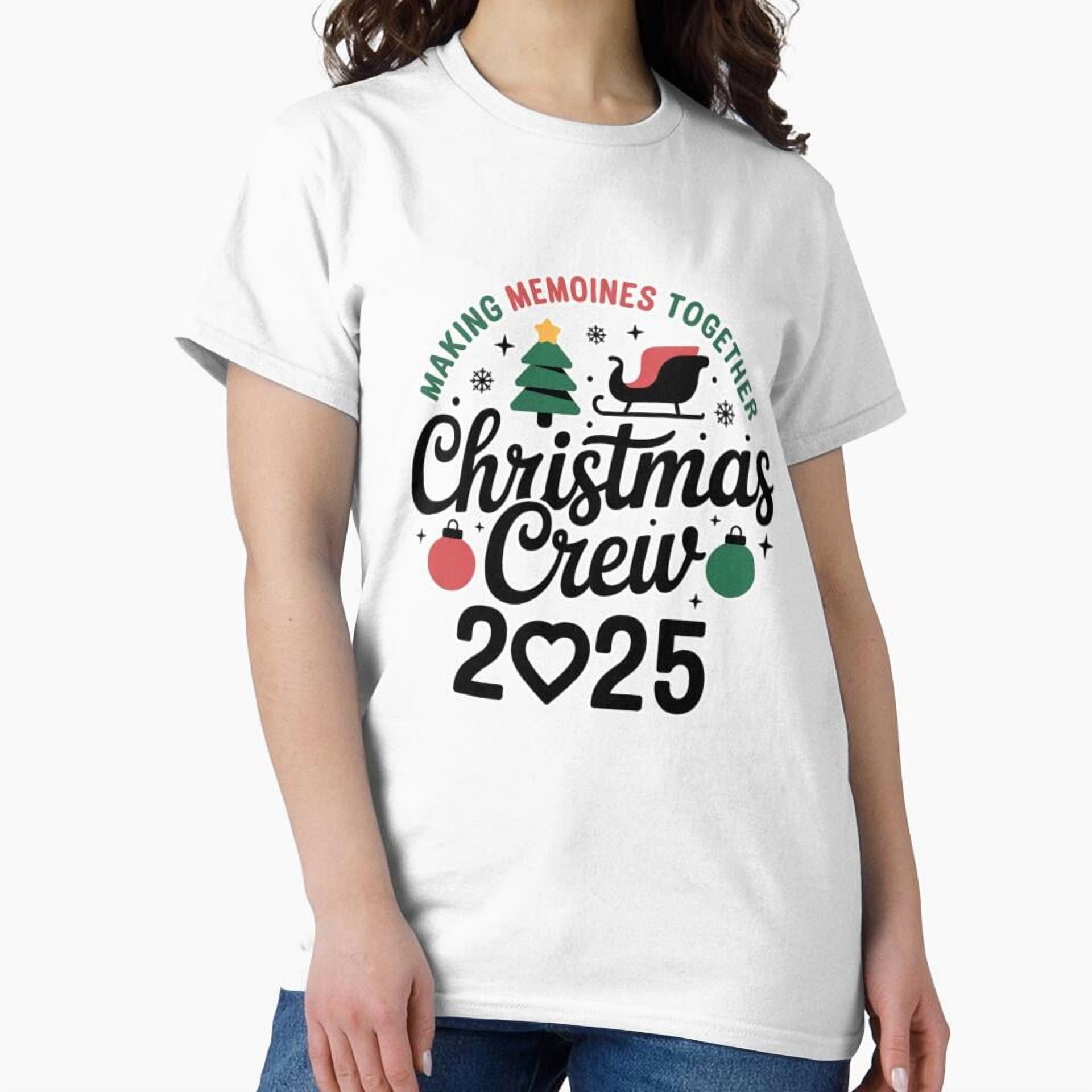Coquette Christmas Family Crew 2025 Making Memories Holiday Art Unisex ...