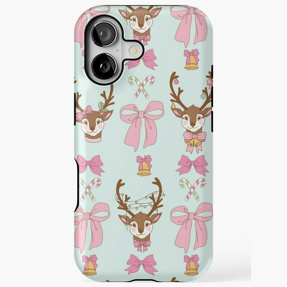 Coquette Christmas Pattern Holiday Phone Case 17 16 15 14 13 12 11 Pro ...