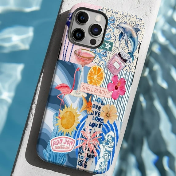 Coquette Coconut Girl Phone Case with a Beachy Tropical and Girly Ocean ...