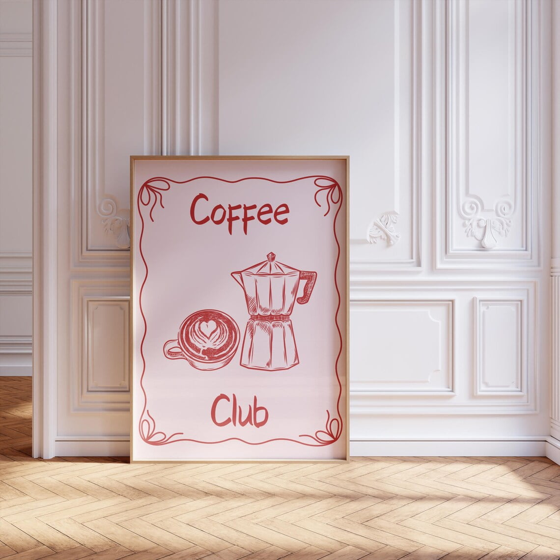 Coquette Coffee Bar , Vintage Coffee Club Print Pdf Home Decor #602 ...
