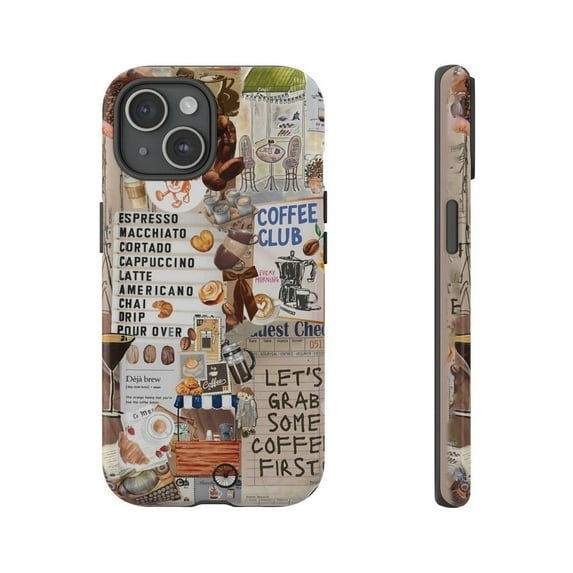 Coquette Coffee Collage Beige Girly Aesthetic, Compatible with iPhone ...