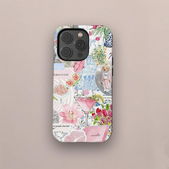 Coquette Collage Blushing Floral Preppy Phone Case for iPhone 11 12 13 ...