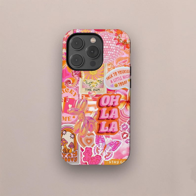 Coquette Collage Pink Preppy Aesthetic Phone Case for iPhone 11 12 13 ...