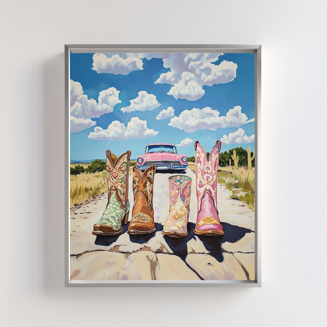 Coquette Cowgirl Boot Print, Girly Western Poster, Retro Western ...