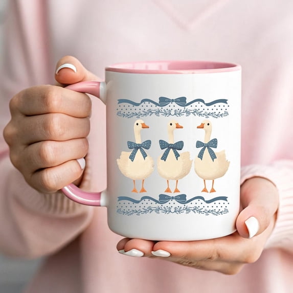 Coquette Duck Trio Mug Blue B1Ow CottagE1core Coffee Cup Cute Farmhouse ...