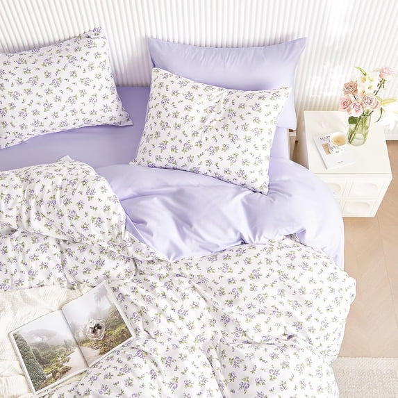 - Coquette Duvet Cover Set, Floral Cottagecore Flower Shabby Chic Cute ...