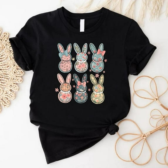 Coquette Easter Bunnies Floral T1EE, Cute Easter Bunny B1Ow S1Hirt ...