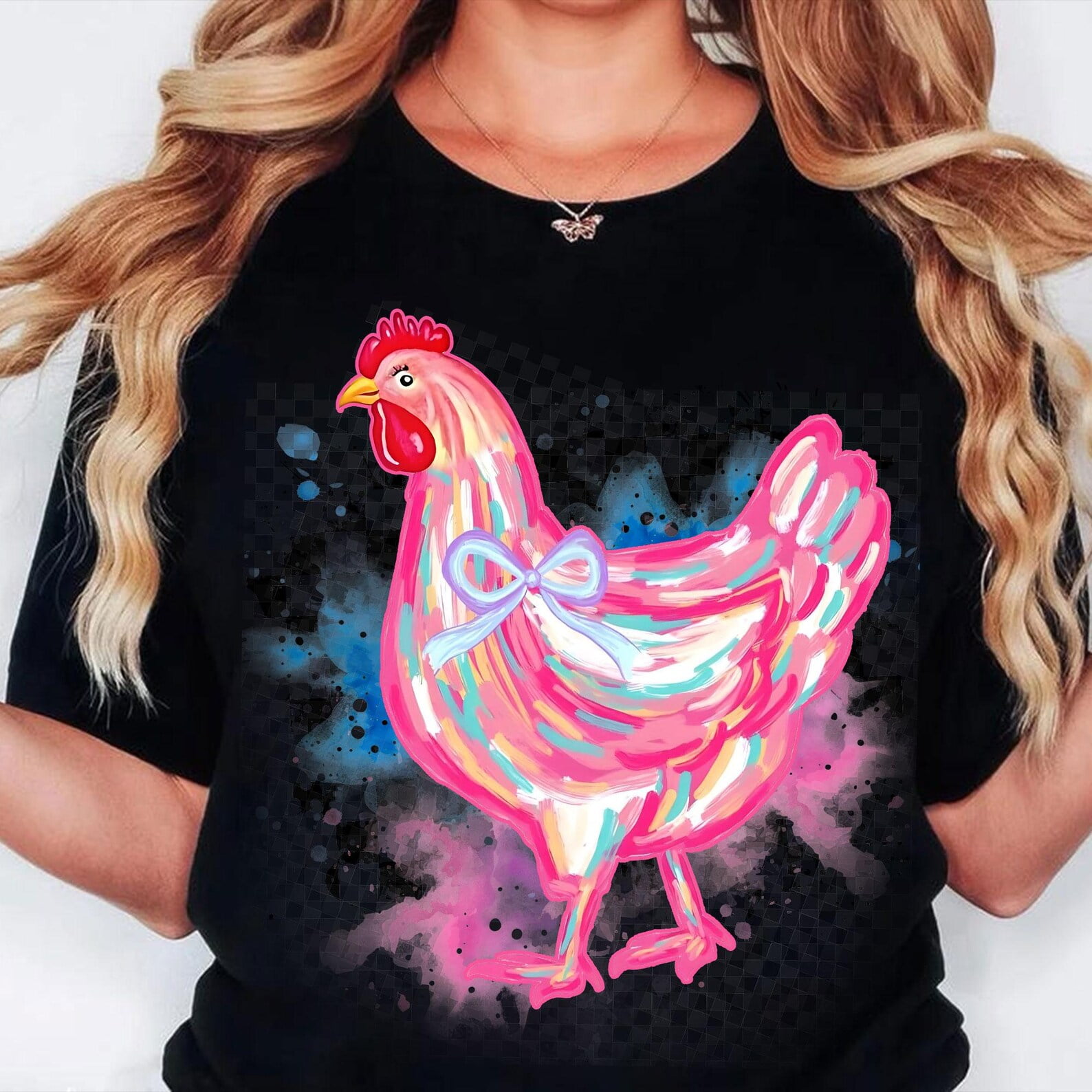 Coquette Easter Chicken T-Shirt, Easter Chicken Tee, Coquette Chicken ...