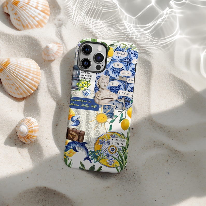 Coquette European Summer Collage Tropical Retro Art with iPhone 17 to ...