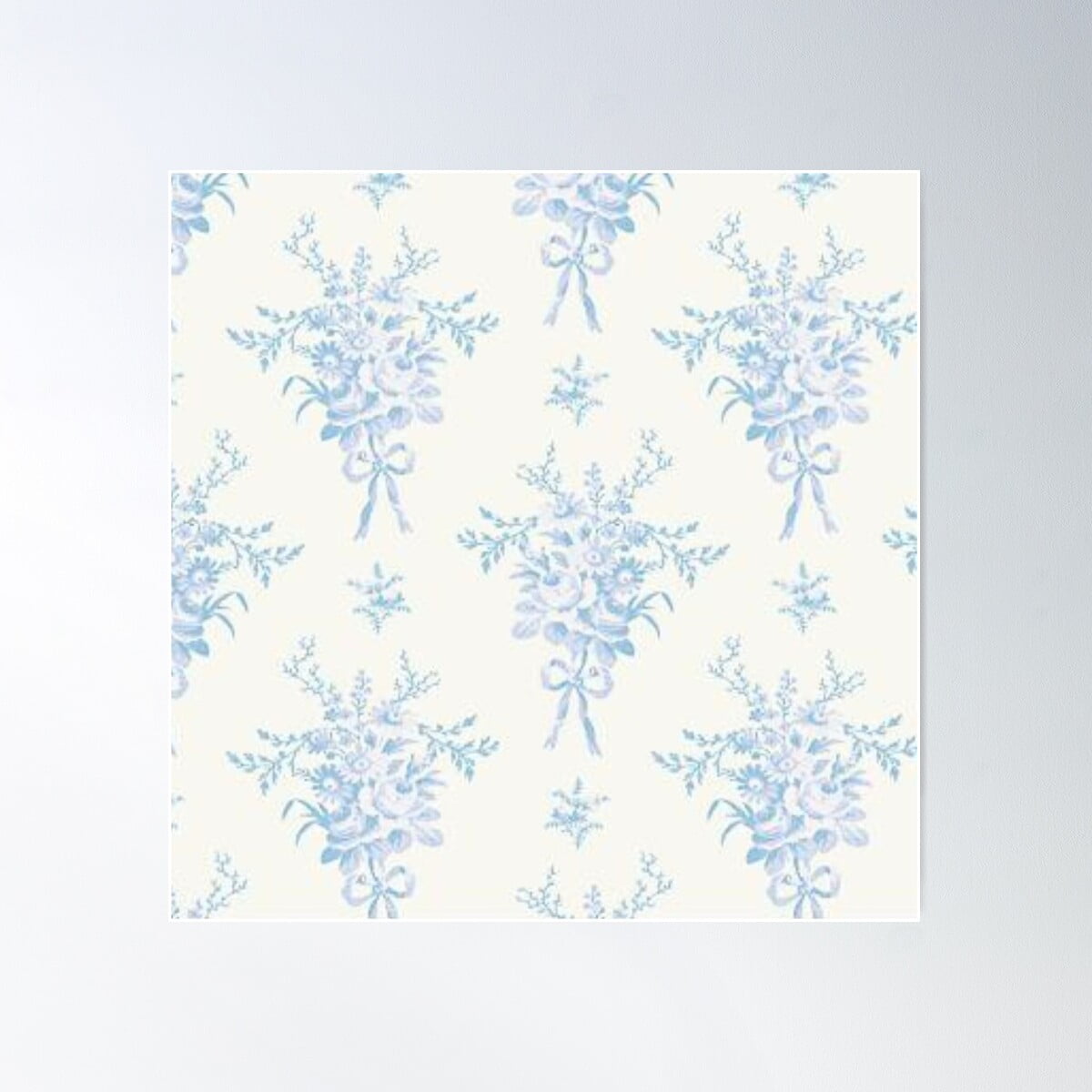 Coquette Floral Pattern Poster Wall Art, Modern Wall Decor For Living ...