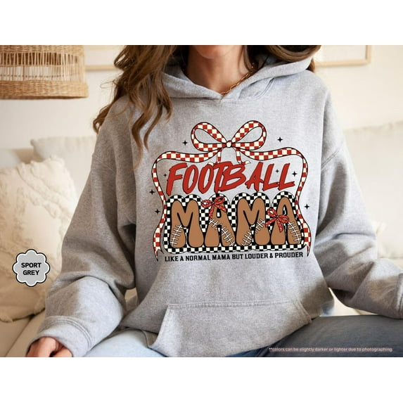 Coquette Football Mama Hoodie, Football Season Hoodie, Football Mom ...
