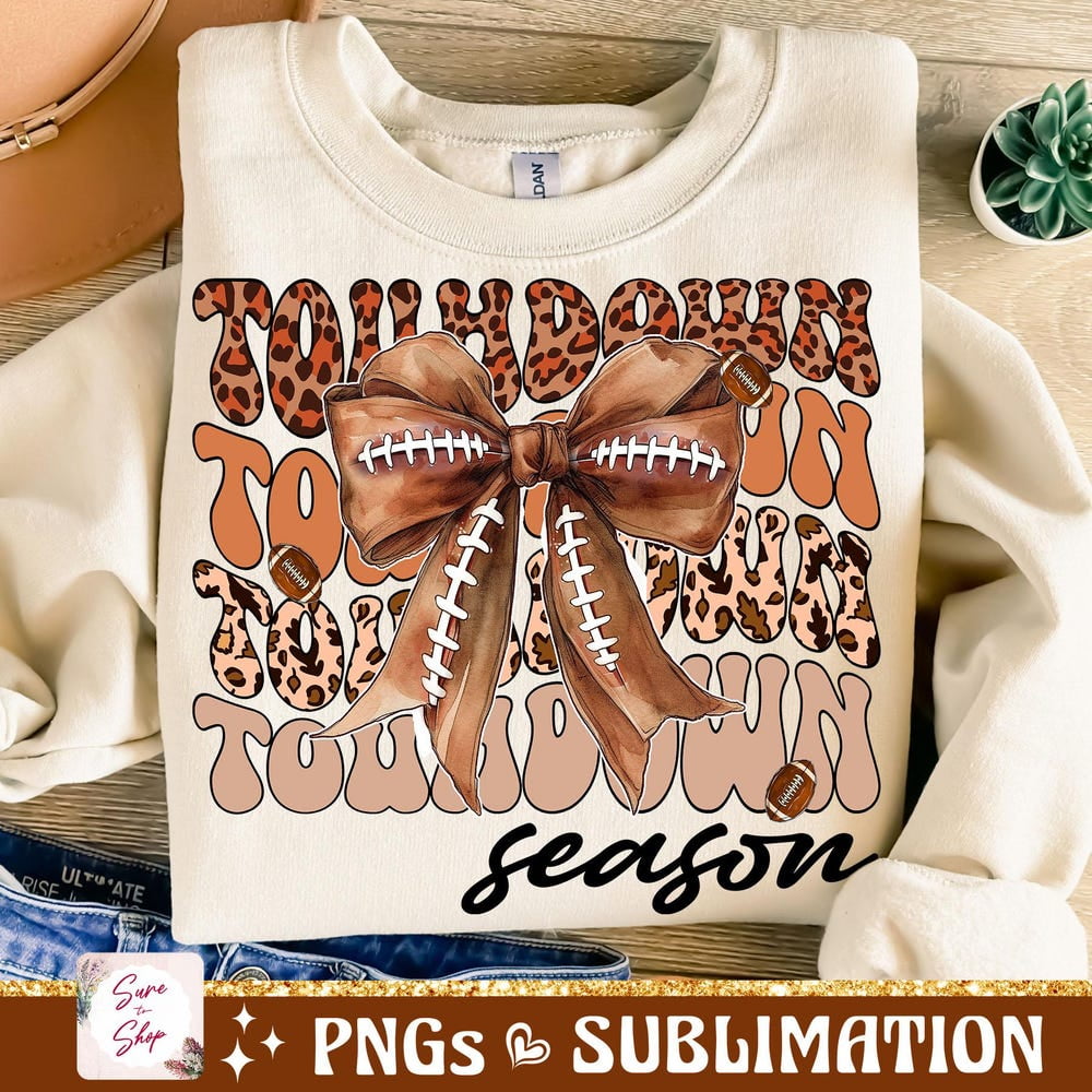 Coquette Football Shirt, Football Bow Shirt, Touchdown Season Shirt ...