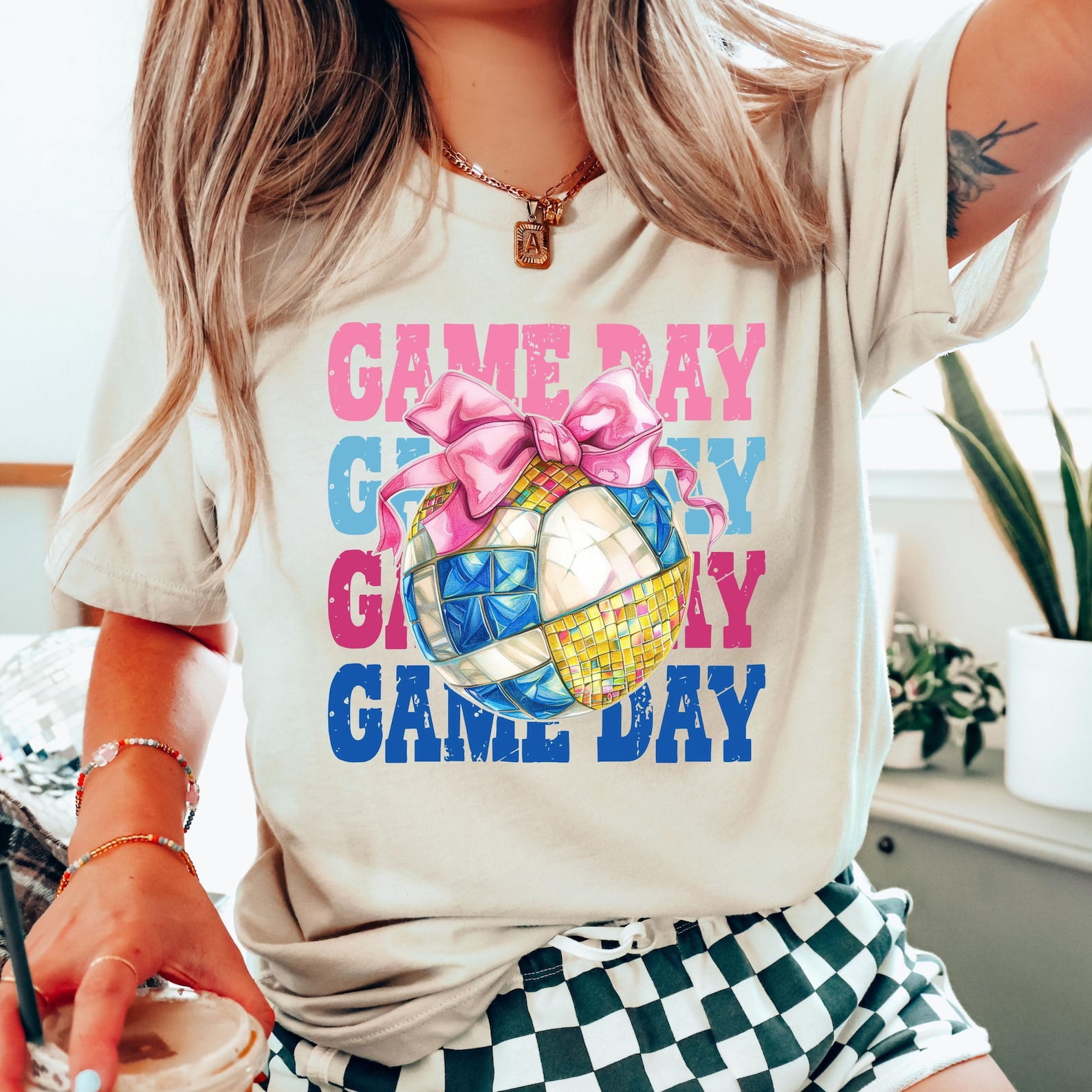 Coquette Gameday Volleyball Shirt, Coquette Bow Volleyball Team Shirts ...