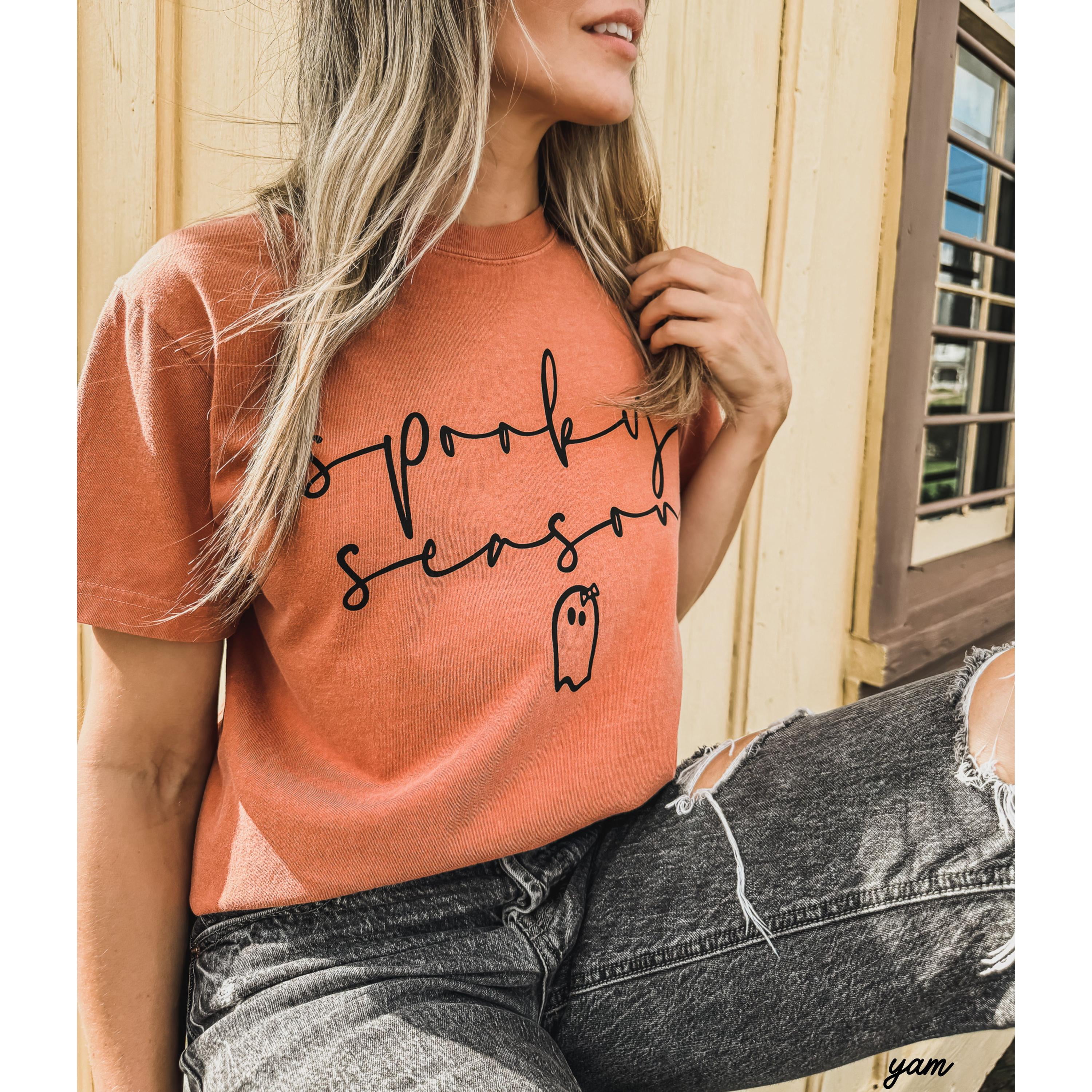 Coquette Ghost Spooky Season Shirt, Halloween Shirt, Cute Spooky Fall ...